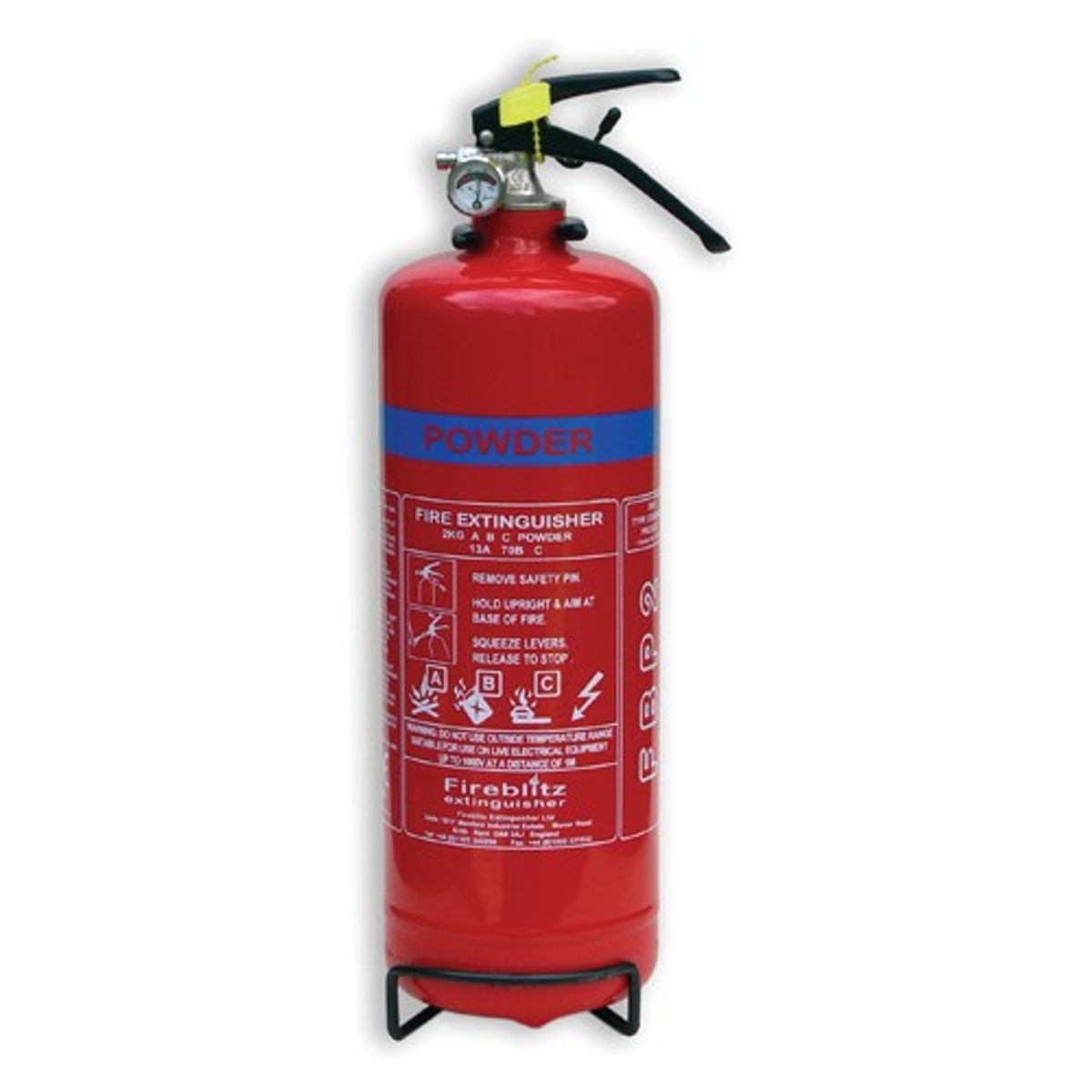 Fireblitz 2kg Fire Extinguisher - 13A 70B C- Dry Powder