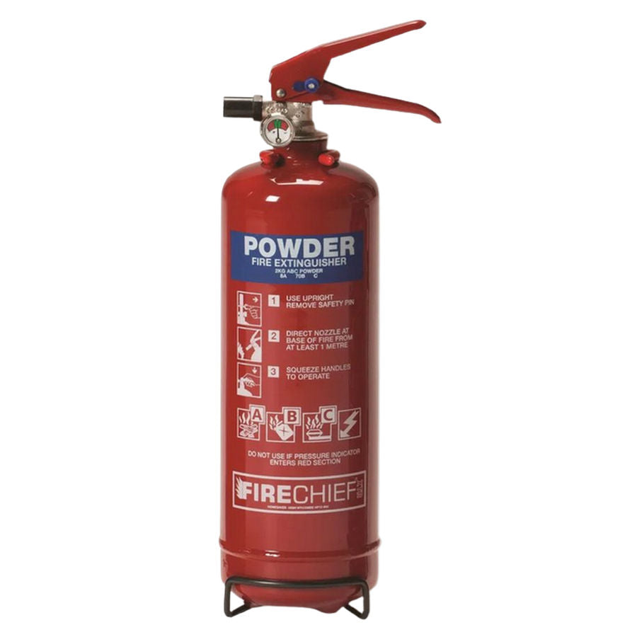 FireChief 2kg Fire Extinguisher - 13A 89B C- Dry Powder